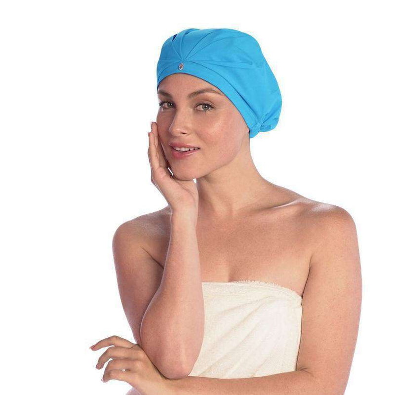 SHOWER CAP TURBAN Waterproof/Breathable To Keep Hair Dry + Blowout ...