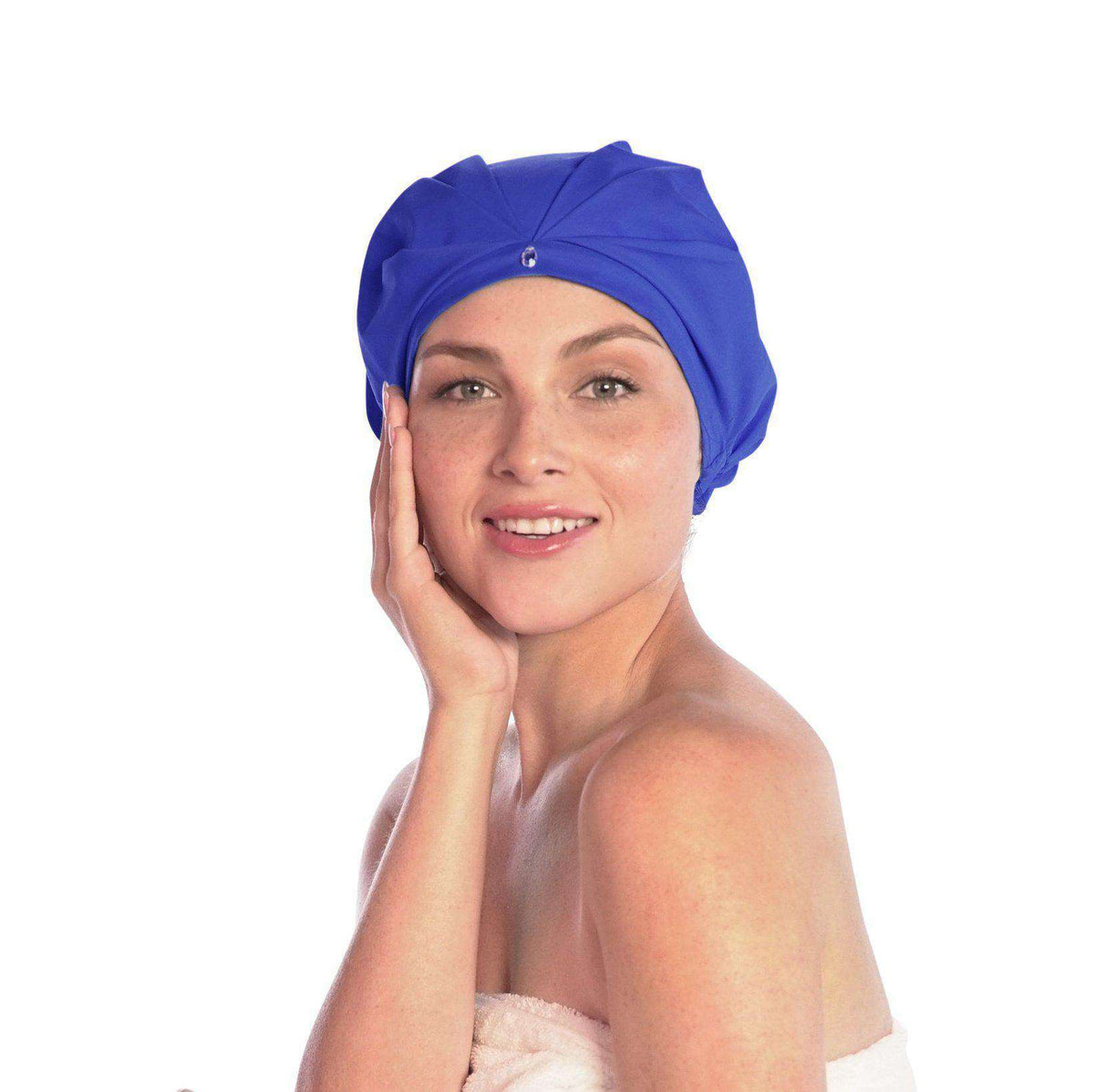 SHOWER CAP TURBAN Waterproof/Breathable To Keep Hair Dry + Blowout ...