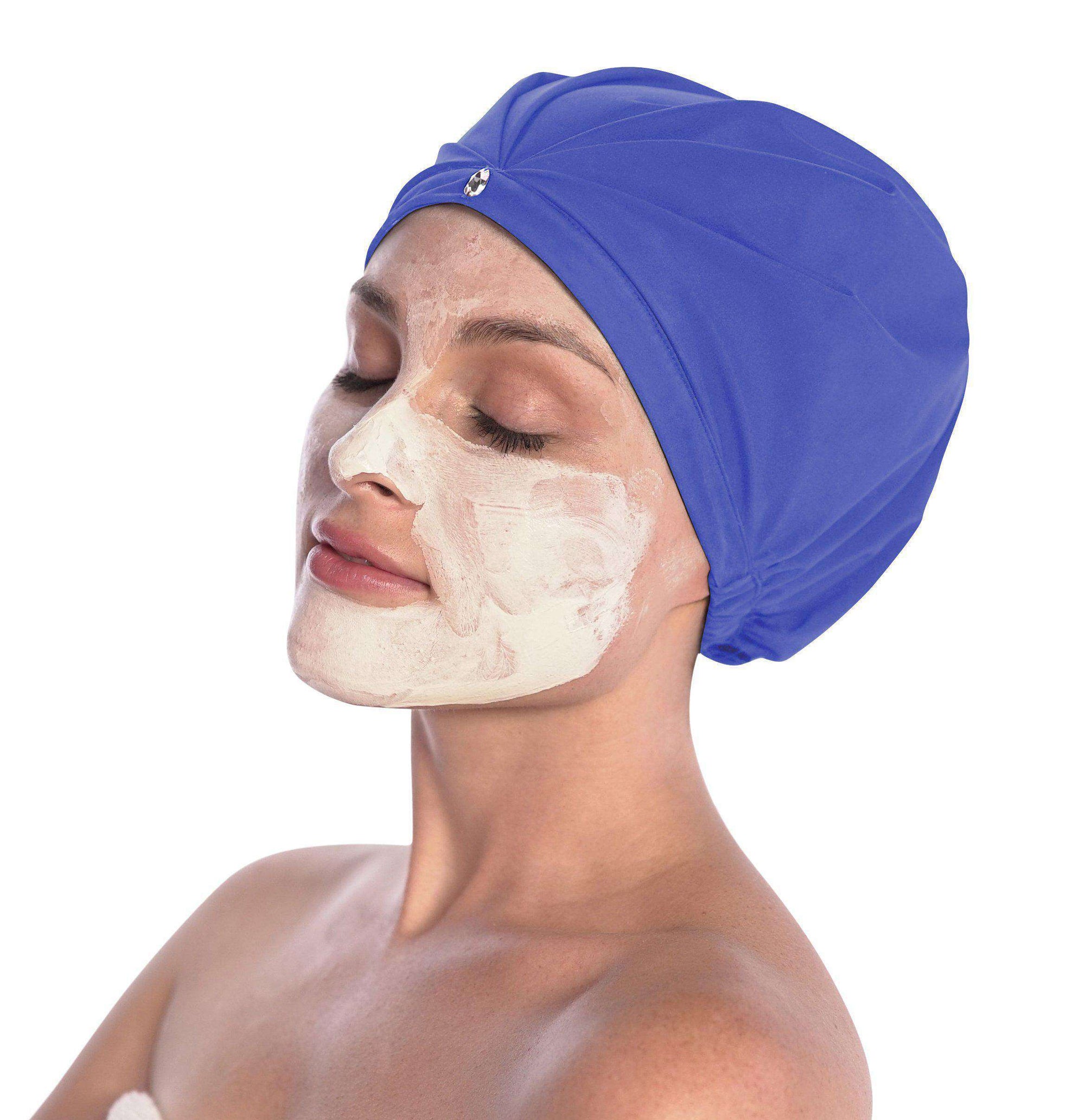 SHOWER CAP TURBAN Waterproof/Breathable To Keep Hair Dry + Blowout ...